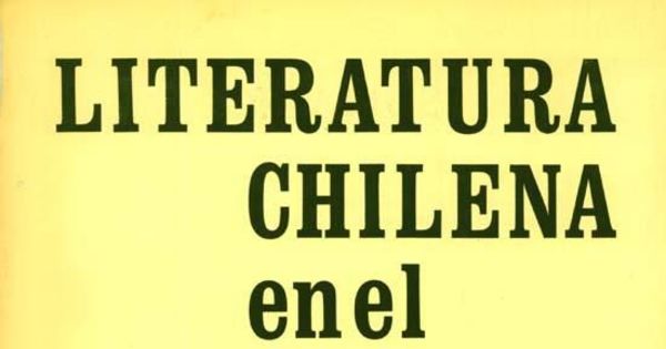 Literatura chilena en el exilio (1973-1985) - Memoria Chilena ...